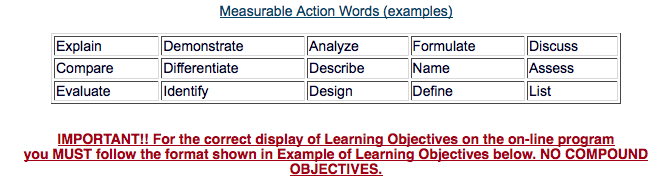 Why Requiring Learning Objectives For Great Conference Presentations 